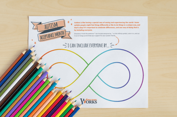 Free Autism Acceptance Activity Sheet | PSW